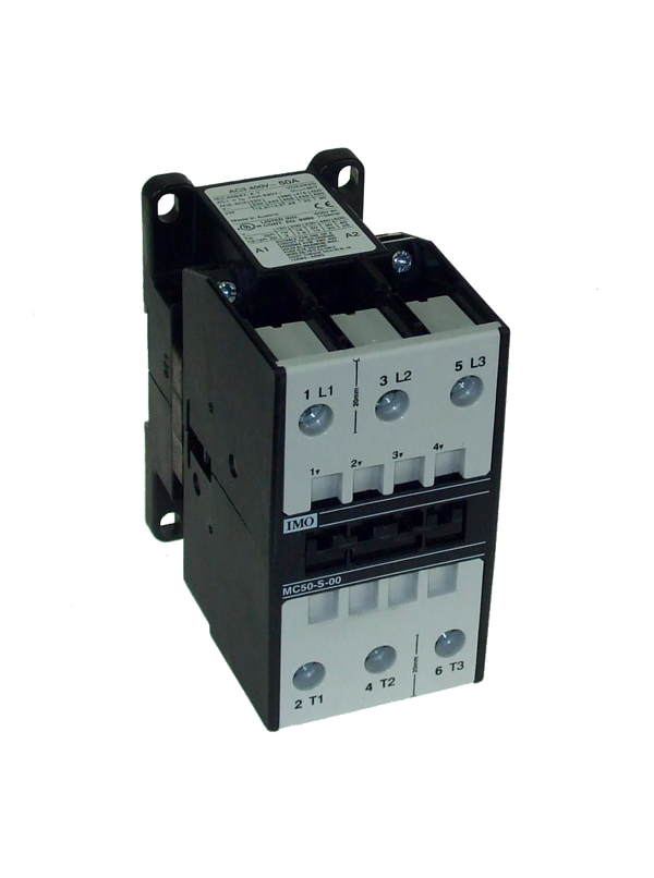 Contactor 3 Pole Open 22kW 50A AC3, 110V AC Coil Overload = MCOR-3 ...