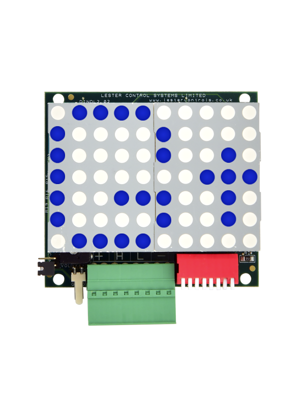 Blue 2-Digit Dot Matrix Indicator Lester Control Systems