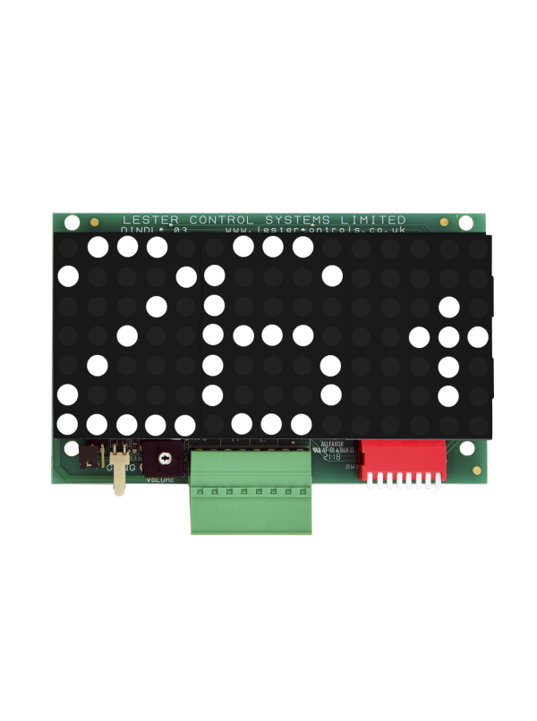 White 3-Digit Dot Matrix Indicator Lester Control Systems